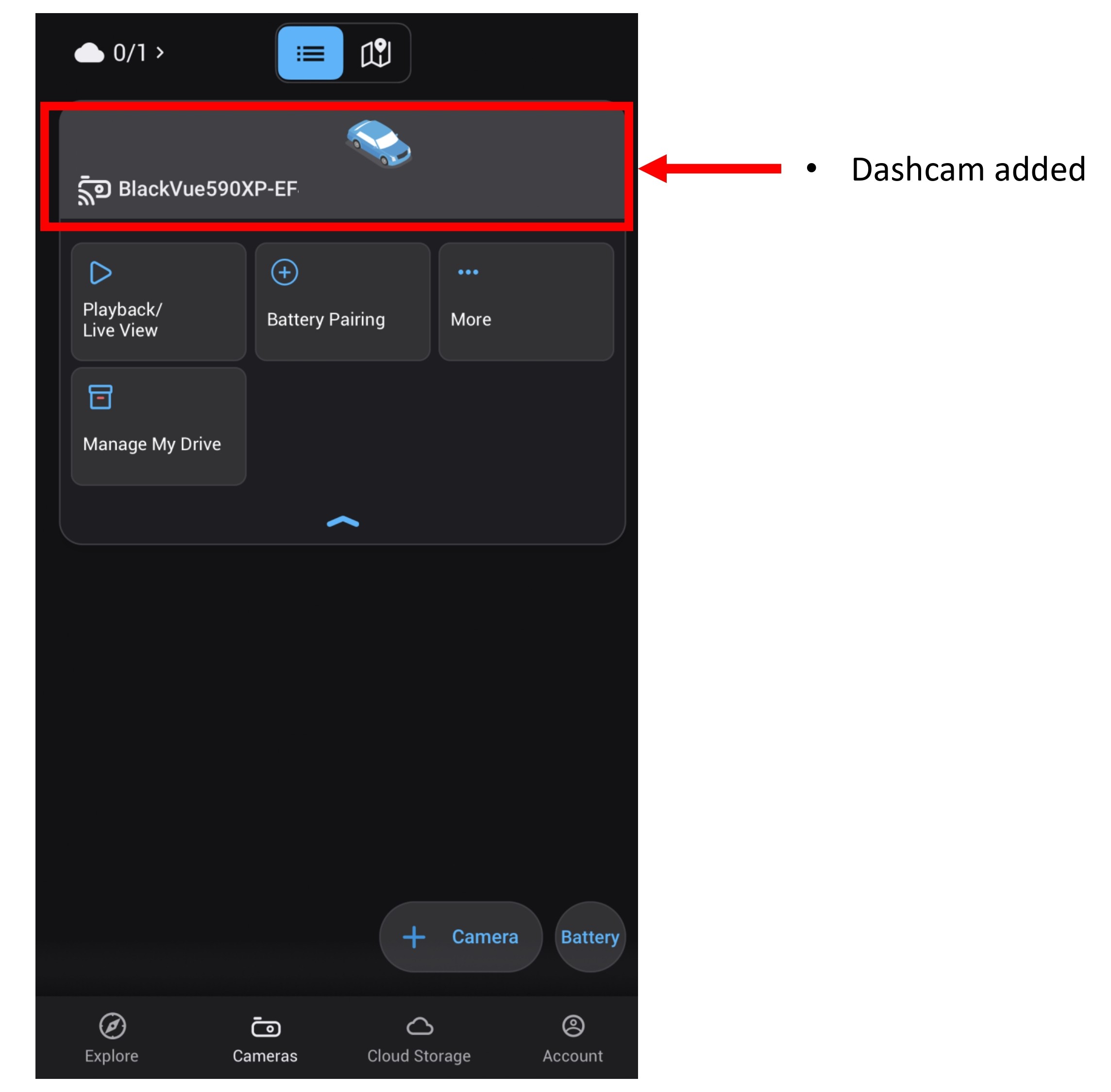 BlackVue Smart Phone App Dashcam - Version (3.59 or Newer)